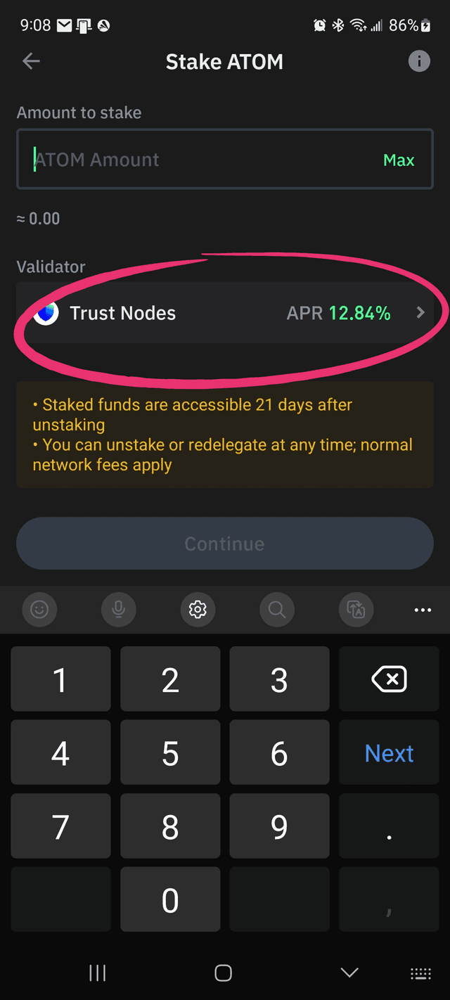 Stake ATOM Using Trust Wallet - ICI
